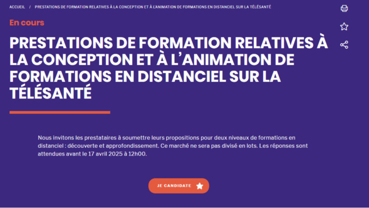Prestations de formation relatives à la conception et à l’animation de ...